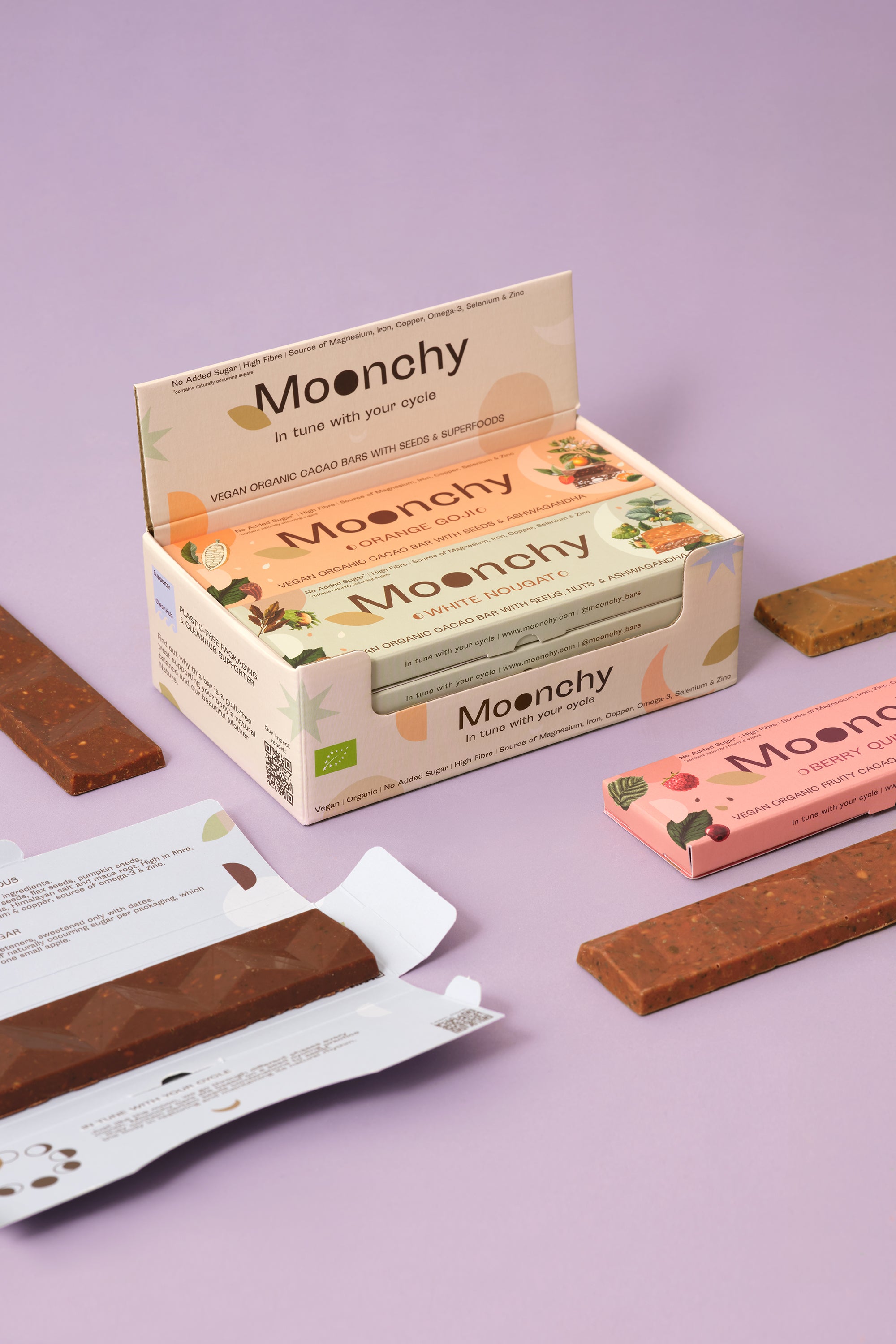 Moonchy Bio-Bars Sample Box - 2 * 4 Bio Bars zum Testen – Mrs Flury Shop CH